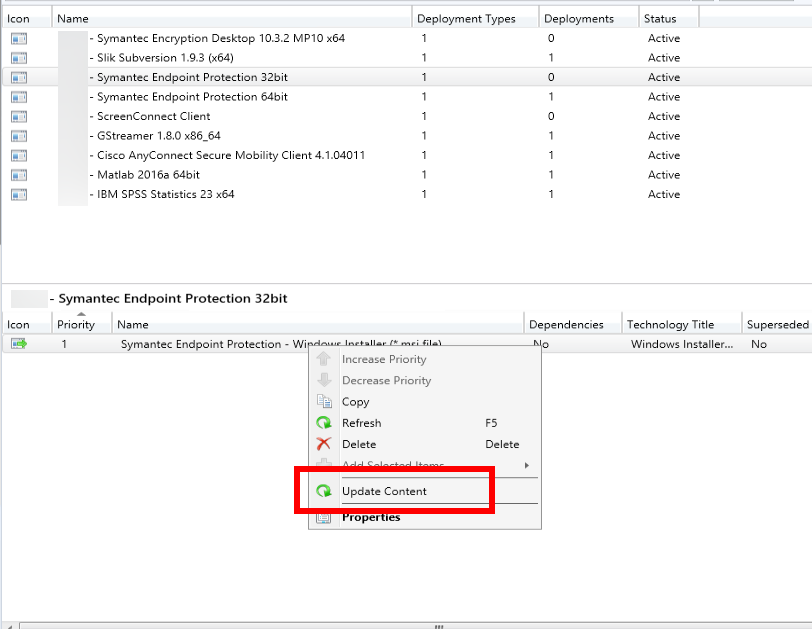 How to Update Content of Your Application in SCCM 2012 | kombitz